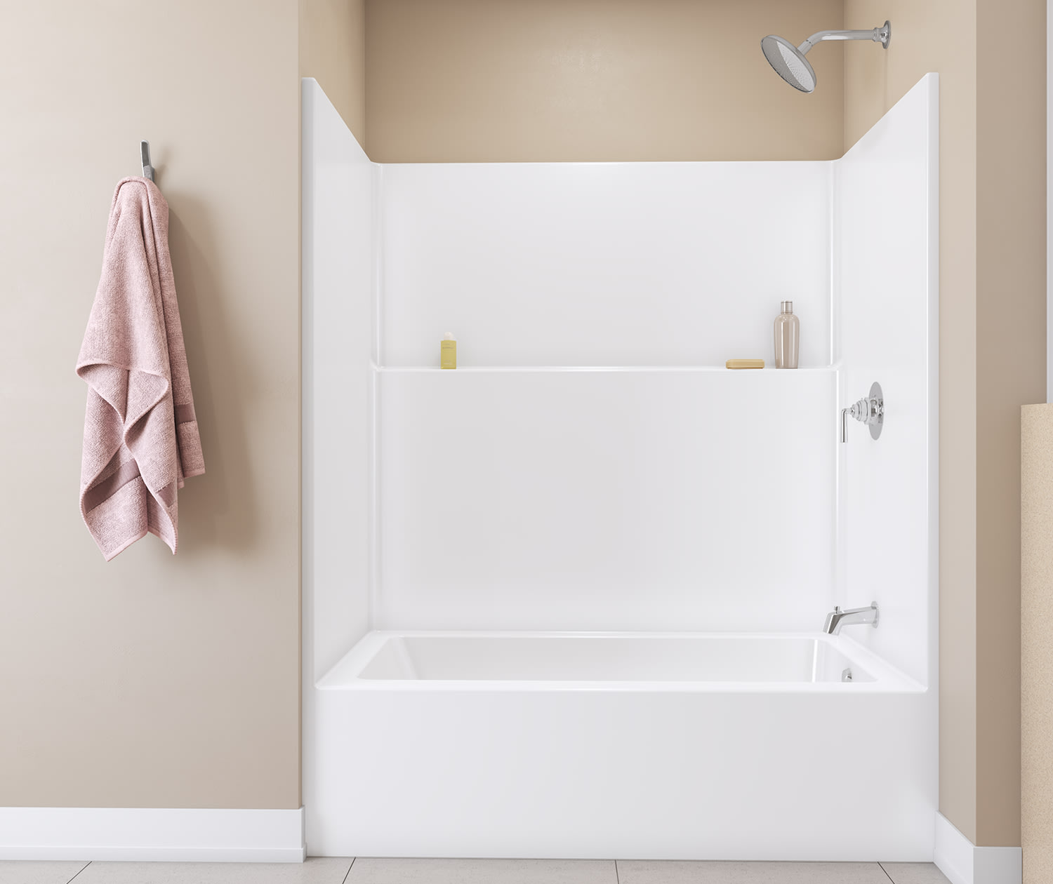 Icon TS6036X AFR Acrylx Alcove Left Hand Drain One-Piece Tub Shower in ...