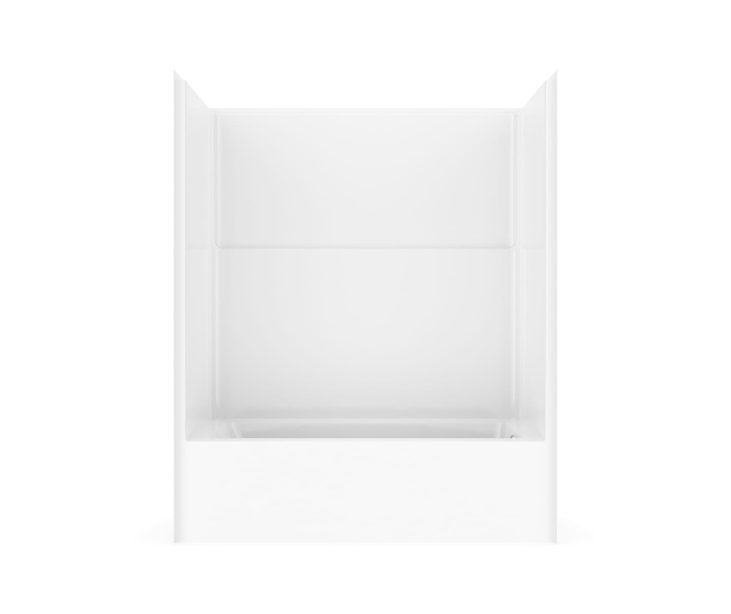Icon TS6032 Acrylx Alcove Left Hand Drain One-Piece Tub Shower in White ...