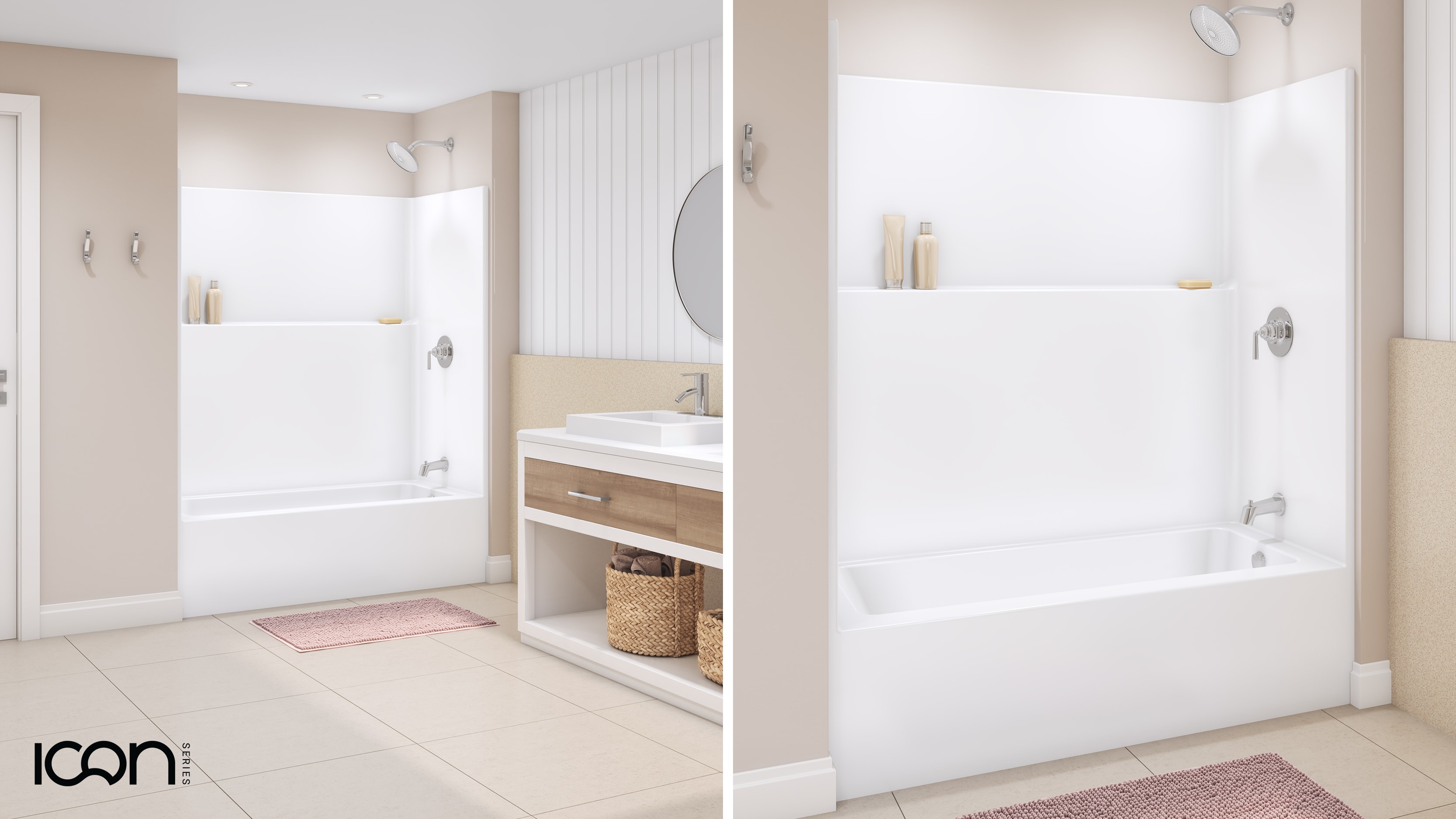 Corner Tub Shower Combo