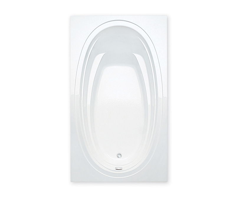 Alydar II 1X 72 x 42 Acrylic Drop-in Universal Drain Bathtub in White ...