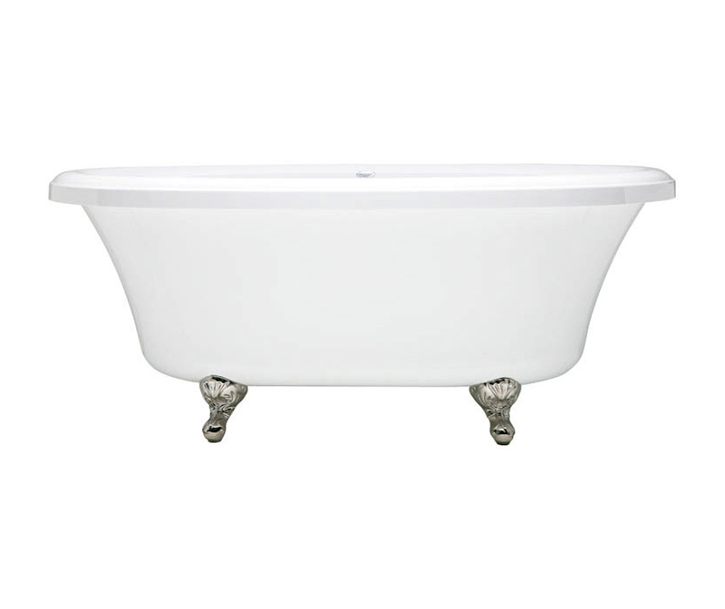 Delilah 6638CF Acrylic Freestanding Front-Center Drain Bathtub in ...