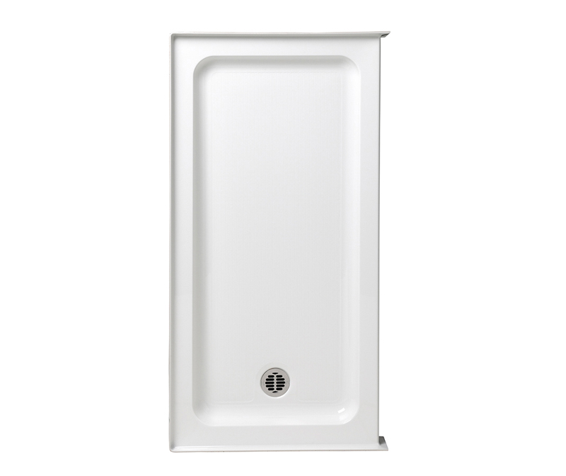 6032ABL/R 60 x 32 Acrylic Alcove Left-Hand Drain Shower Base in White ...
