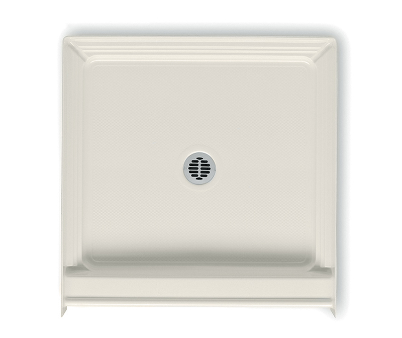W3636APANB 36 x 36 Acrylic Alcove Center Drain Shower Base in Biscuit ...