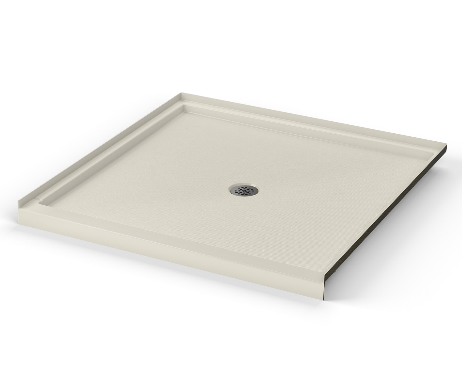 Icon SB4848 AcrylX Alcove Center Drain Shower Base in Biscuit | Shower ...