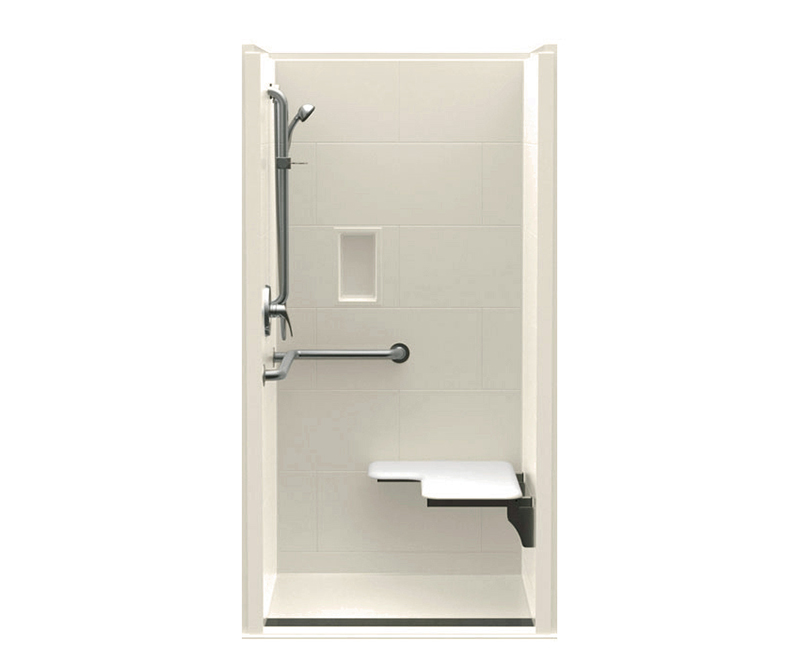13636BFSBTTR 36 x 36 AcrylX Alcove Center Drain One-Piece Shower in ...