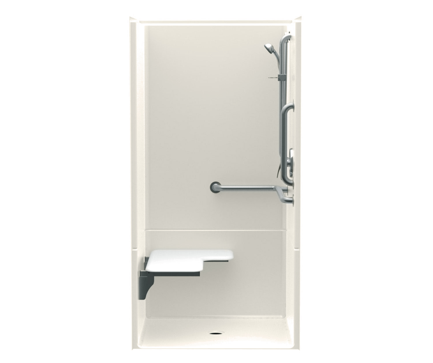 1363BFC2P 36 x 36 AcrylX Alcove Center Drain Two-Piece Shower in ...