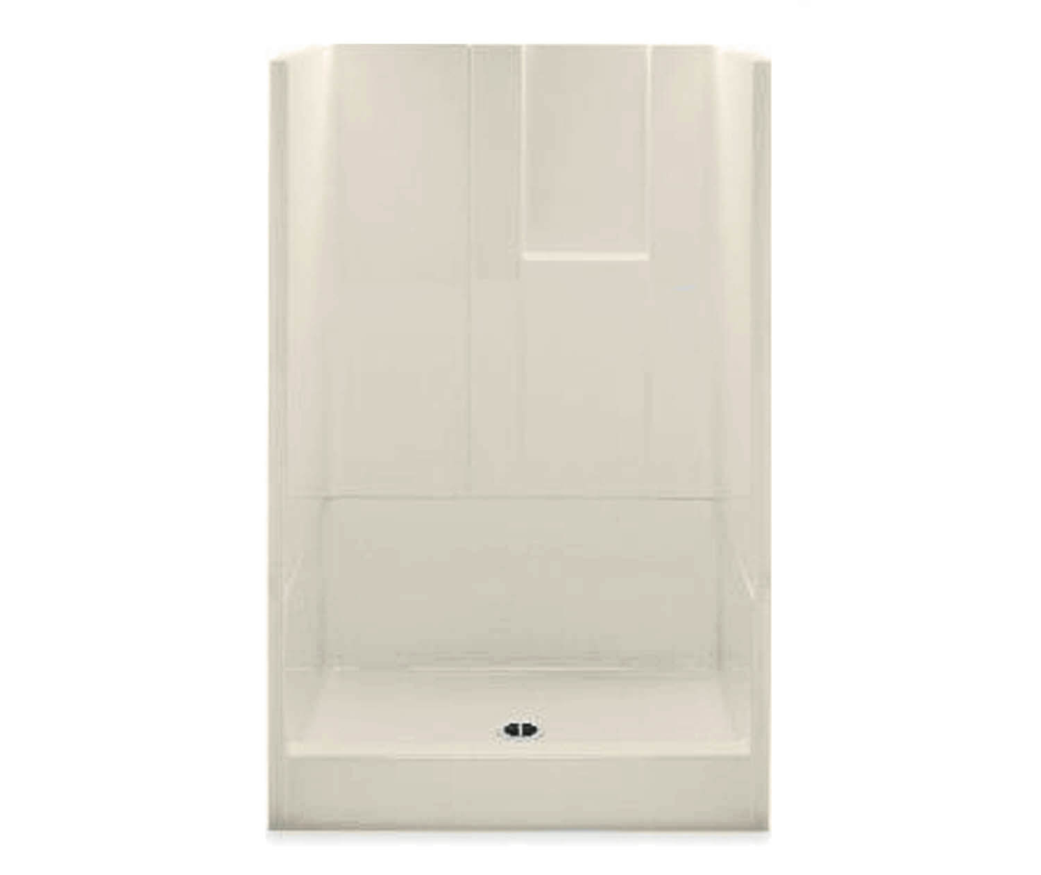 1483NTRI 48 x 34 AcrylX Alcove Center Drain Three-Piece Shower in Bone ...