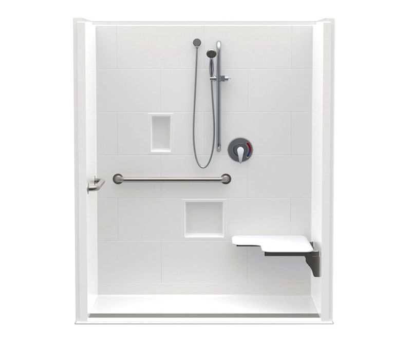 16030BFSCTTR 60 x 30 AcrylX Alcove Center Drain One-Piece Shower in ...