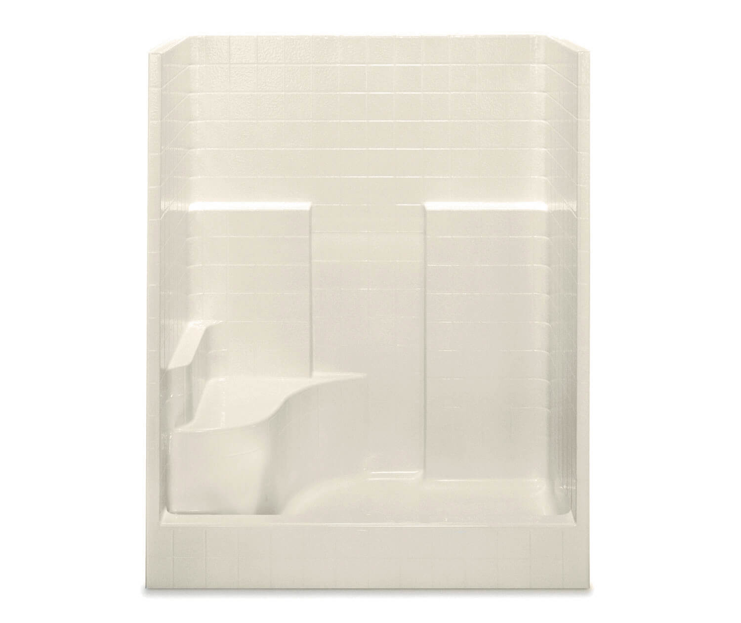 1603CST 60 x 35 AcrylX Alcove Center Drain One-Piece Shower in Bone ...