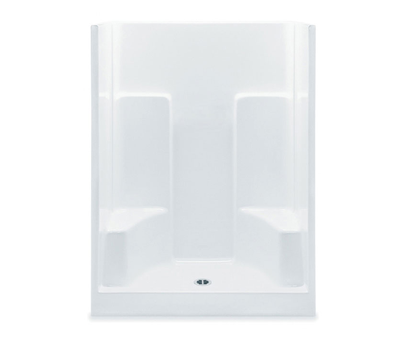 1603SG 60 x 35 AcrylX Alcove Center Drain One-Piece Shower in White ...