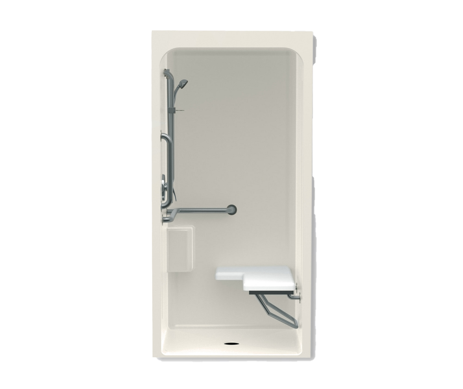 3636BFSC 36 x 36 Acrylic Alcove Center Drain One-Piece Shower in ...