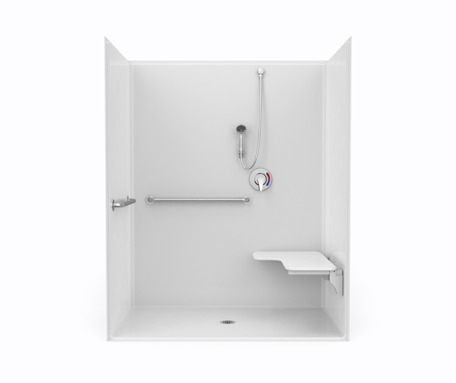 1603BFSTCA 60 x 34 AcrylX Alcove Center Drain One-Piece Shower in ...