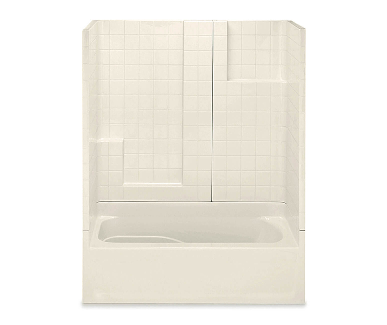 2603ST3P 60 x 30 AcrylX Alcove Left-Hand Drain Three-Piece Tub Shower ...