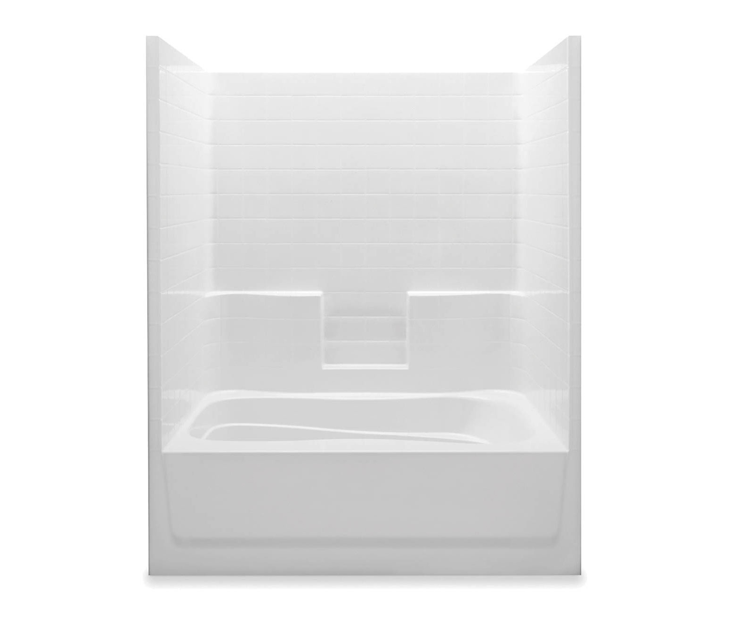 6042STM AFR 60 x 42 AcrylX Alcove Right-Hand Drain One-Piece Tub Shower ...